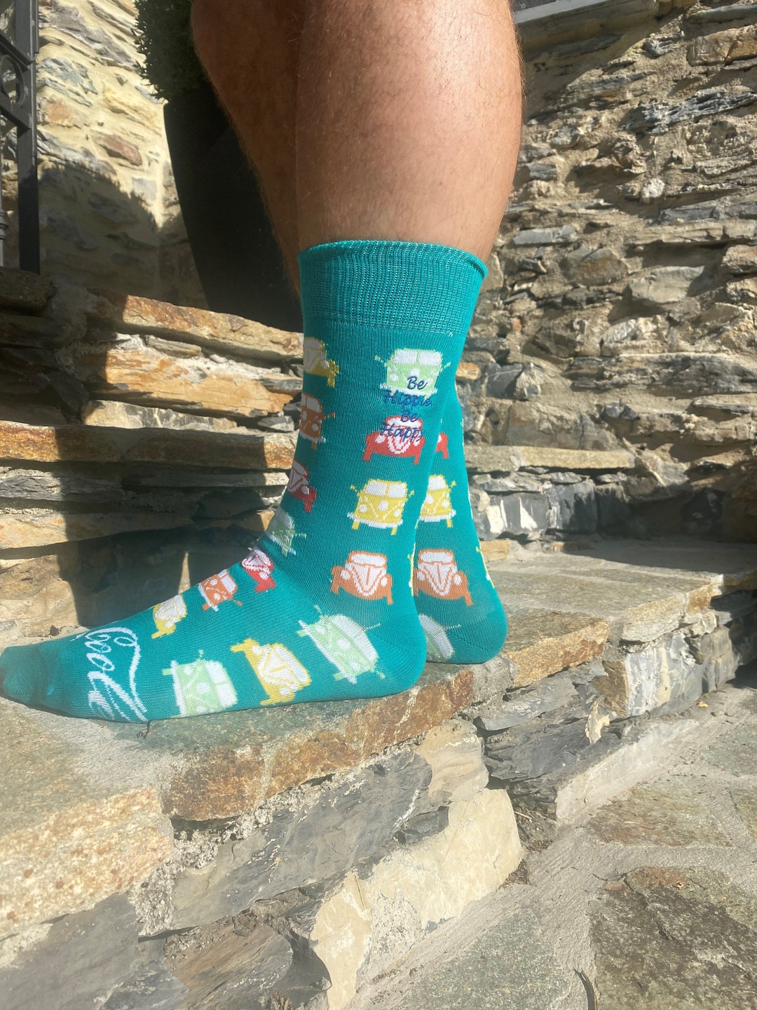 Men's 'VW Air Cooled' Socks Personalised via Embroidery to Order ...