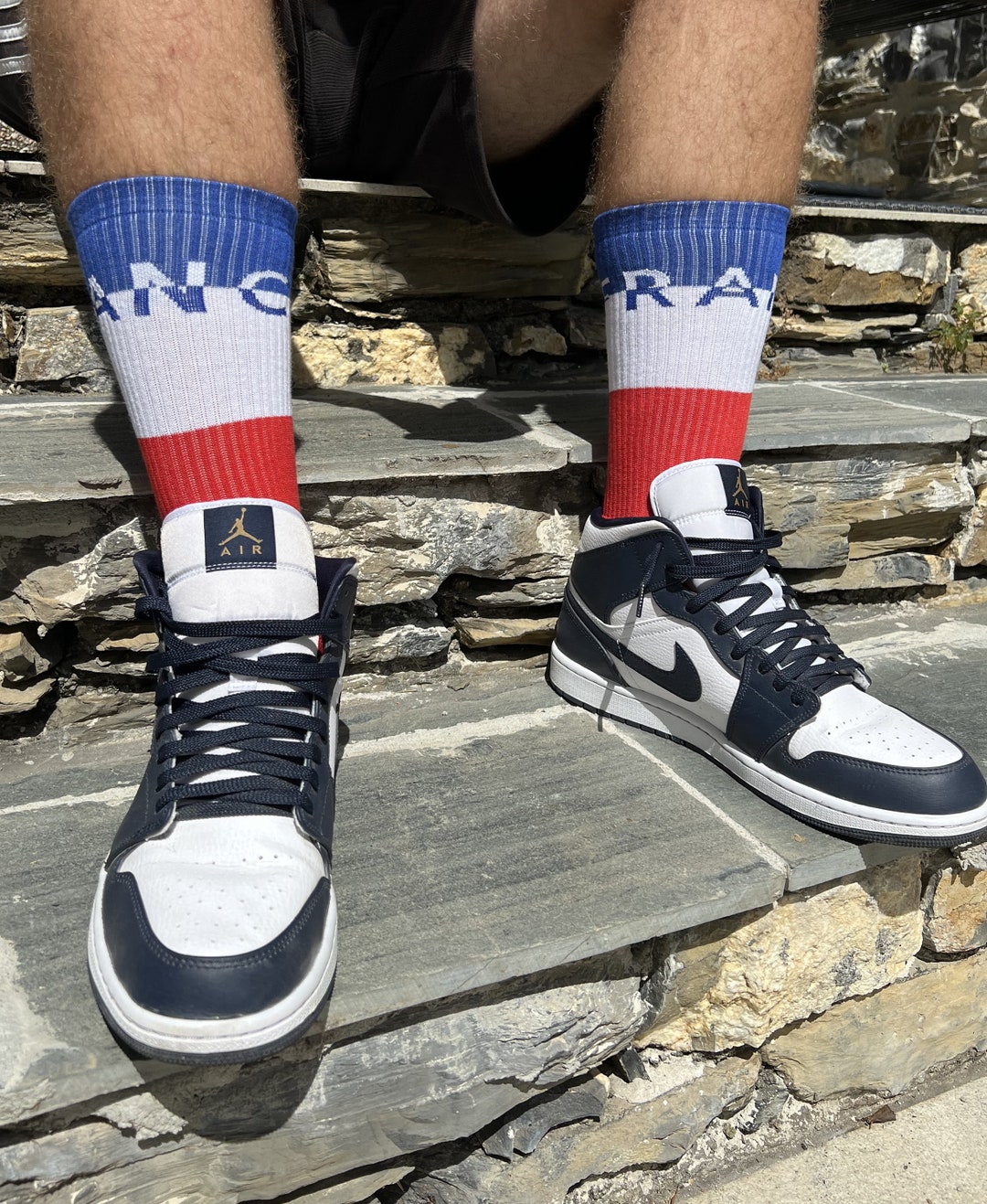 Men's 'france' Sport Socks. Crew Sports. French Flag. French Socks ...