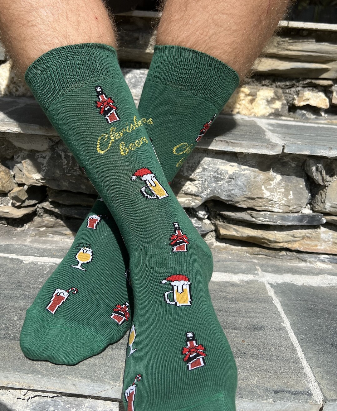 Men's 'christmas Beers' Socks, Gift Boxed. Novelty Gift Socks / Secret ...