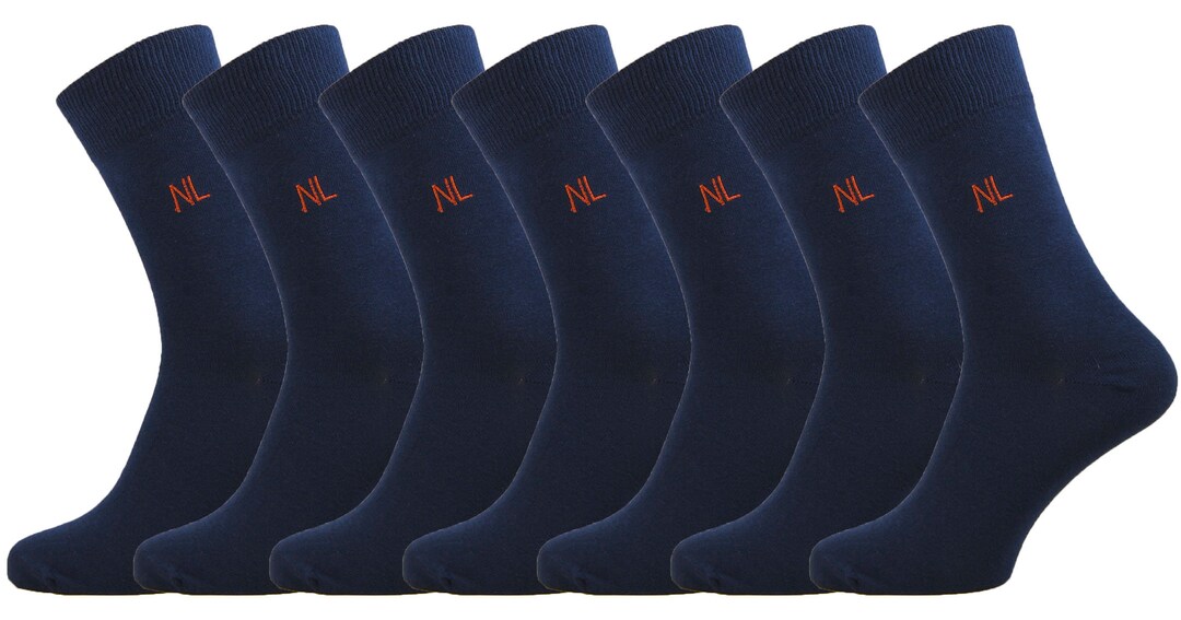 Seven Pairs Men's Bespoke Monogram Dress Socks, X9 Sock Colours & X27 ...