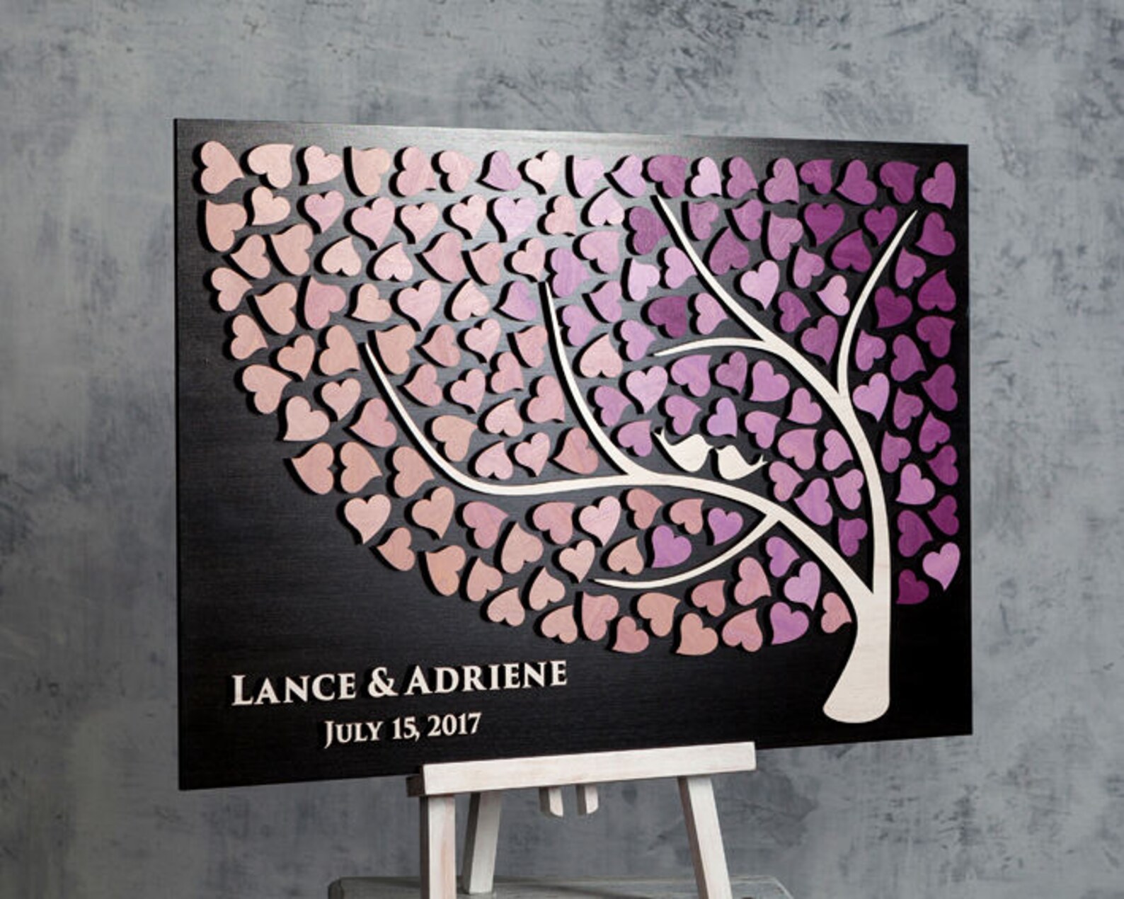 Wedding Guest Book Alternative 3D Guest Book Wood Rustic - Etsy