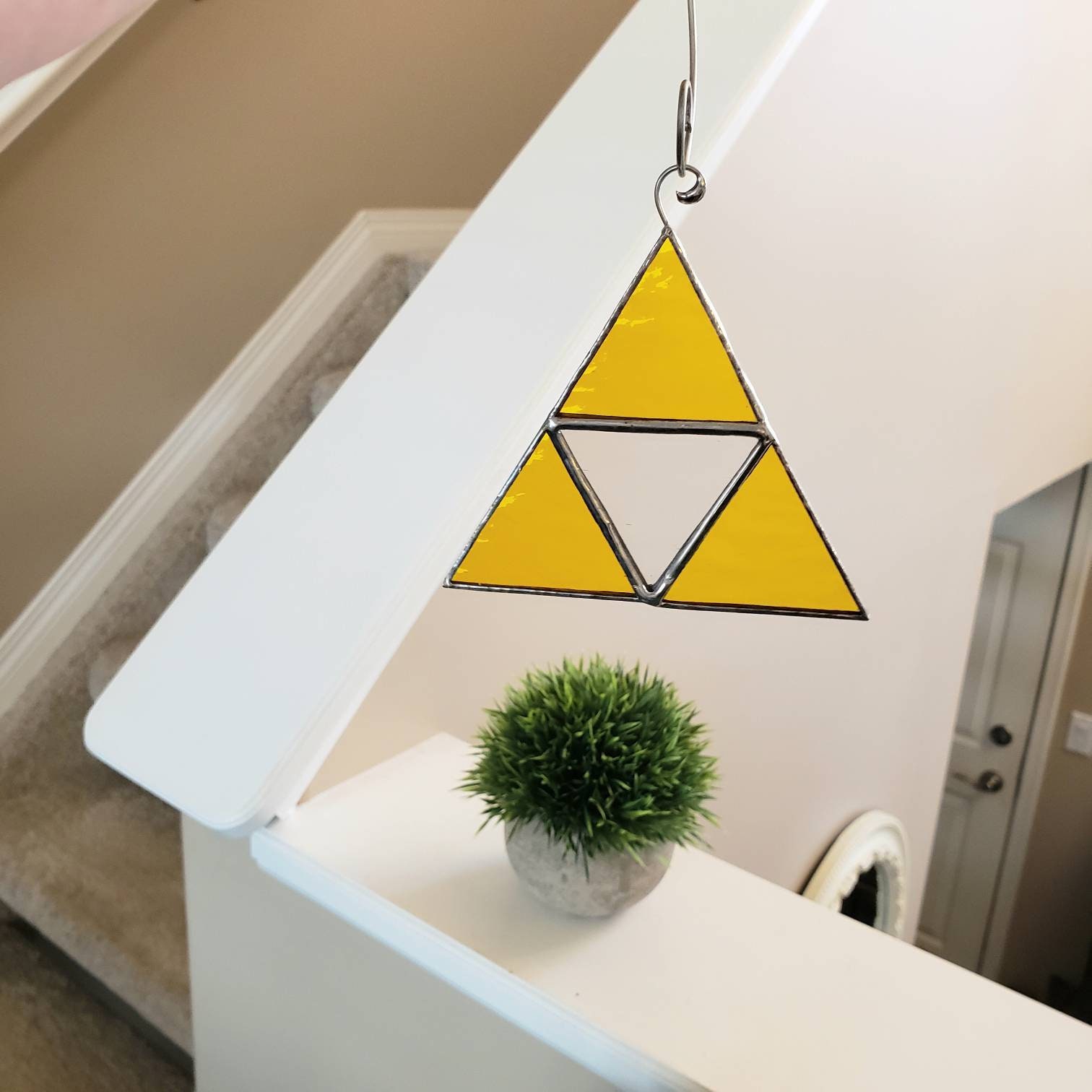 Zelda Triforce Symbol Stained Glass - Zelda Triforce Ornament - Etsy Canada