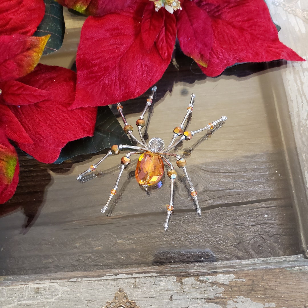 Beaded Spider Christmas Spider Good Luck Ornament Spider Fridge Magnet ...