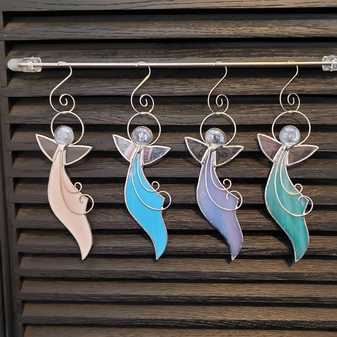 Stained Glass Angel Christmas Ornament, Angel Christmas Tree Ornament ...