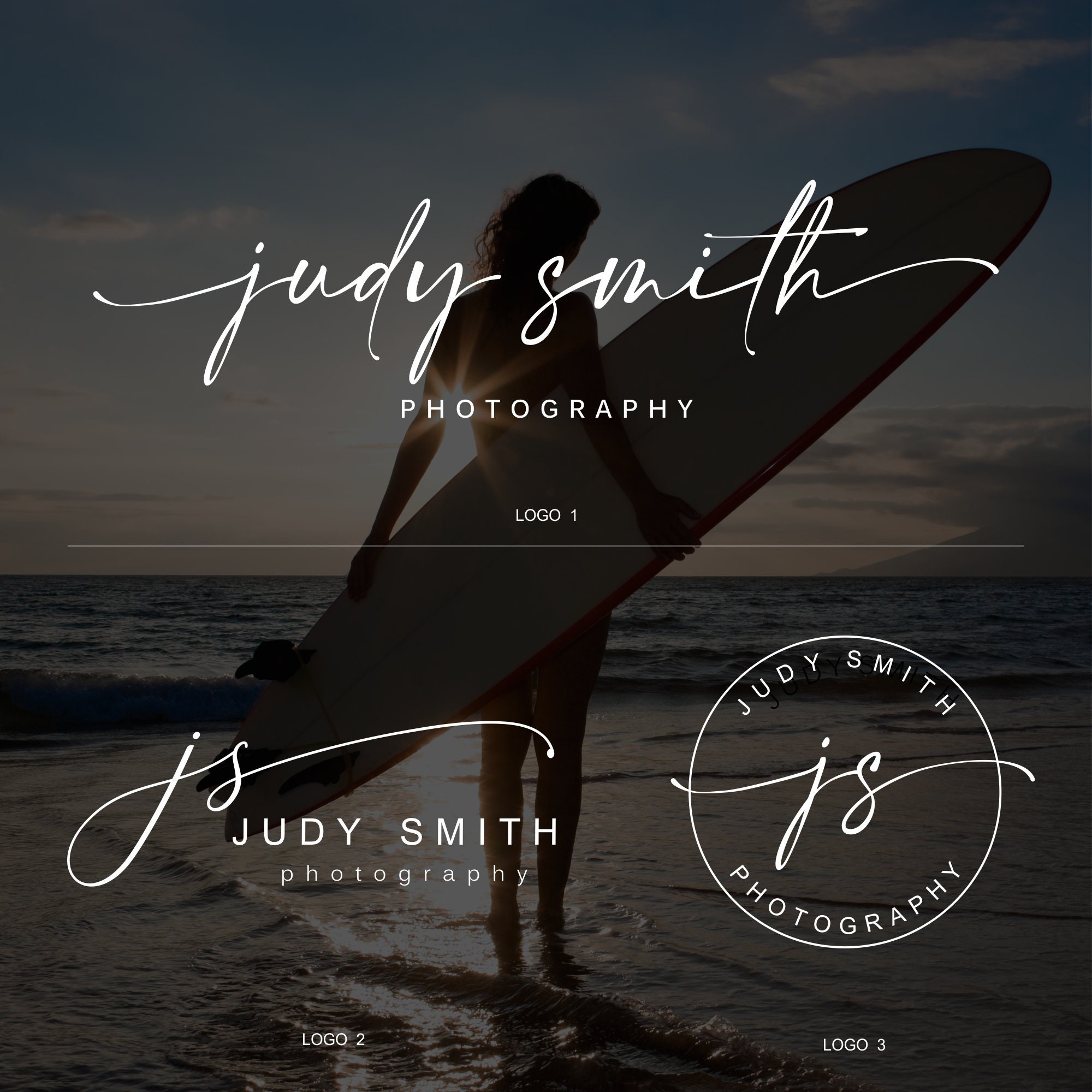 Business Card Photography Logo Salon Logo Branding Kit PLS006 Script ...