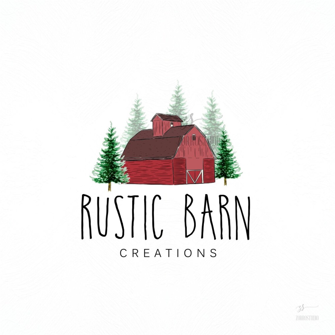 Premade Logo Barn Logo Rustic Farmhouse Logo Farm Logo Cottage | Etsy