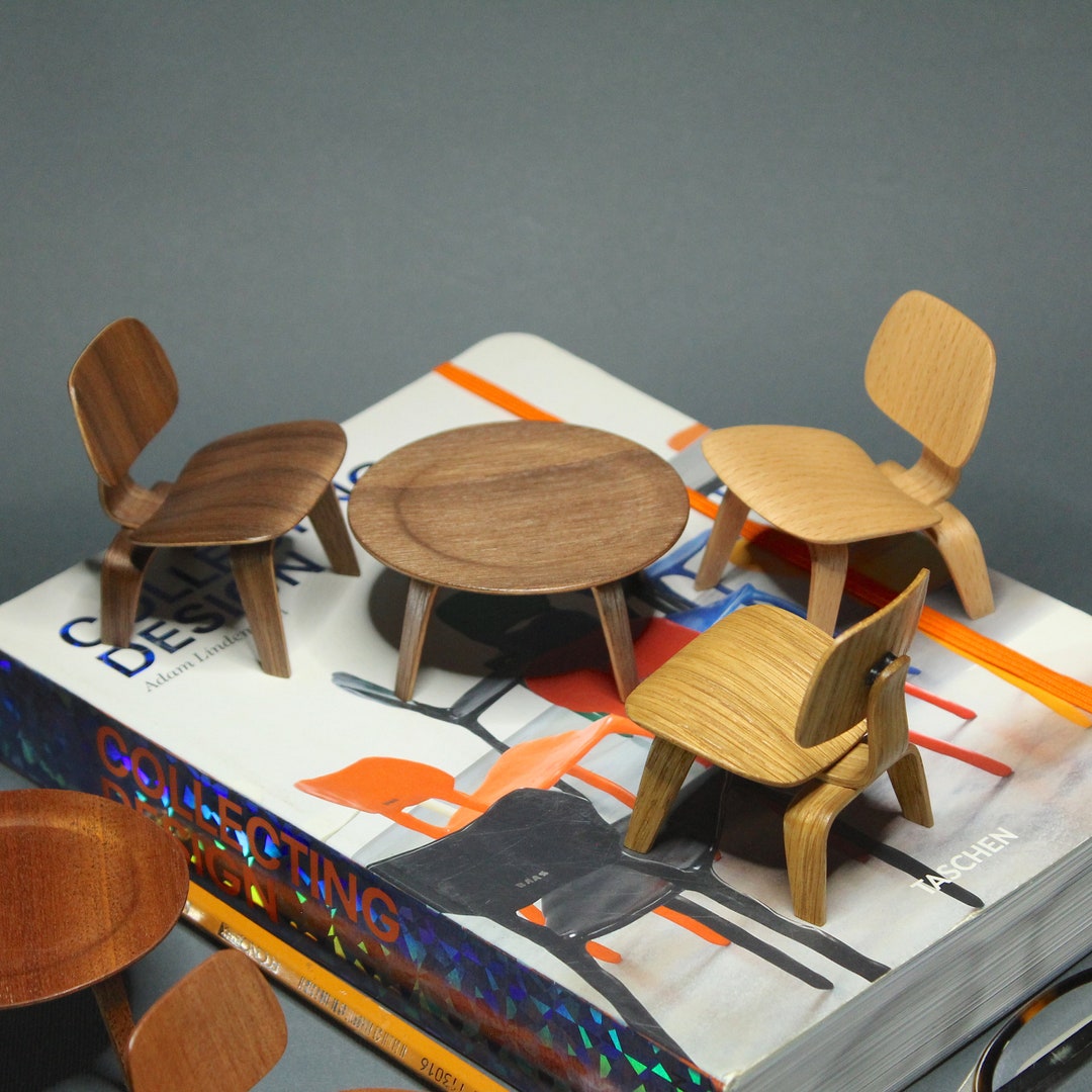 1:12 Scale Miniature Mid Century Modern Design Handcrafted Wooden ...