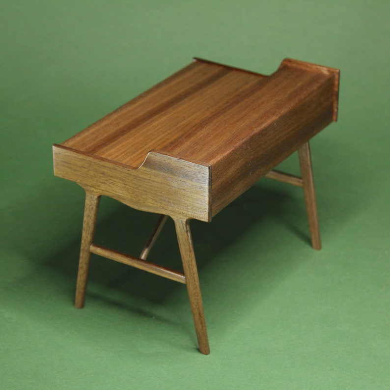 1/6 Scale Miniature Handmade Precious Wooden Mid-modern Design Desk for ...