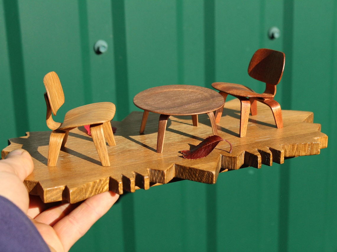 1:12 Scale Miniature Mid Century Modern Design Handcrafted - Etsy