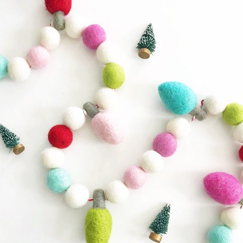 Falalalala Felt Banner Merry and Bright Christmas Banner - Etsy