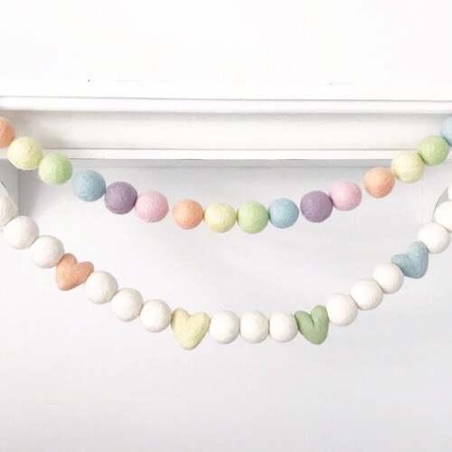 Candy Heart Garlandconversation Heart Garlandvalentine's | Etsy