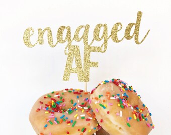Engaged Cake Topper - Etsy