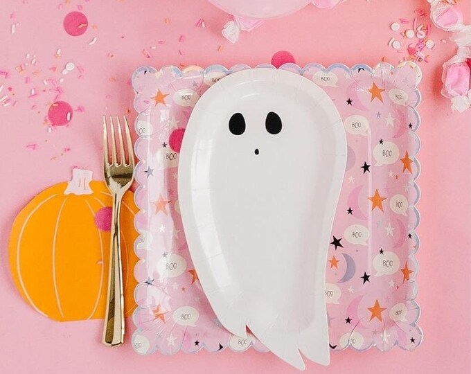 Ghost Paper Plates | Halloween Plates | Halloween Tableware | Halloween ...