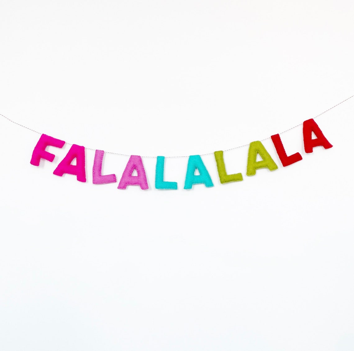 Falalalala Felt Banner Merry and Bright Christmas Banner - Etsy
