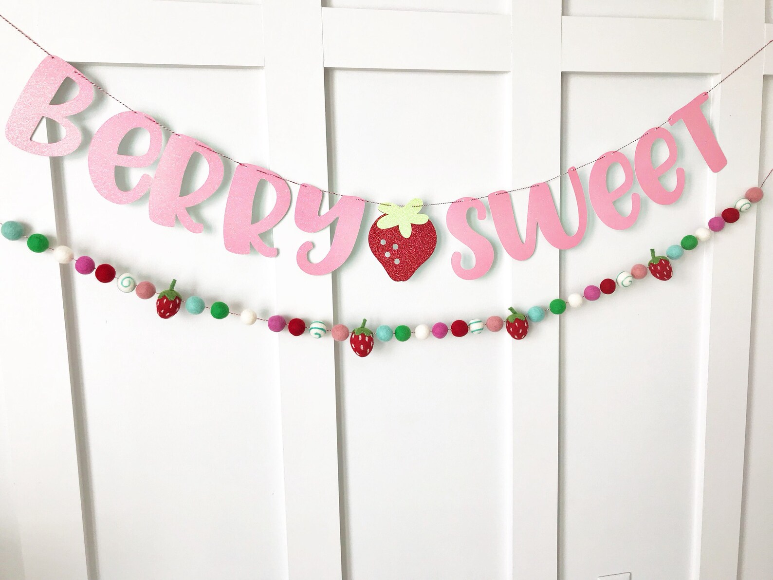 Berry Sweet Banner | Strawberry Banner | Strawberry Birthday Decor ...