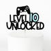 Video Game Cake Topper | Gaming Birthday Cake Topper | Level 10 ...