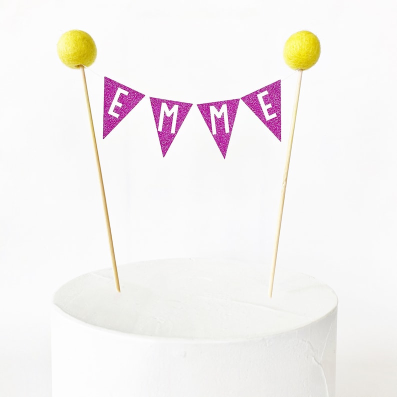 Custom Name Cake Topper Banner Personalized Cake Topper - Etsy