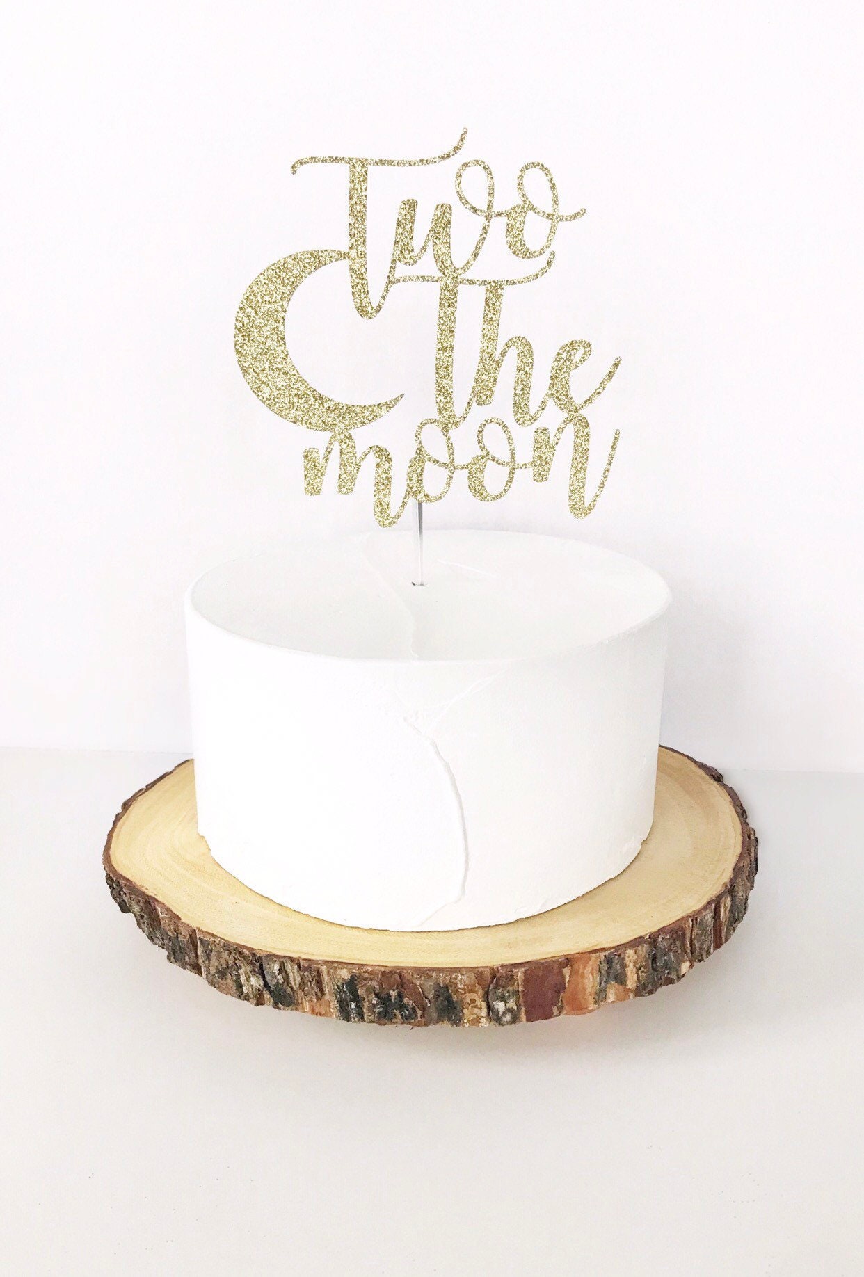 Two the Moon Cake Topper / 2nd Birthday Cake Topper / Two / I Love You ...