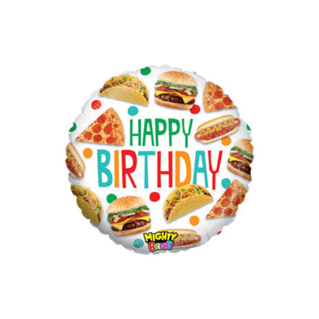Fast Food Happy Birthday Balloon - Etsy
