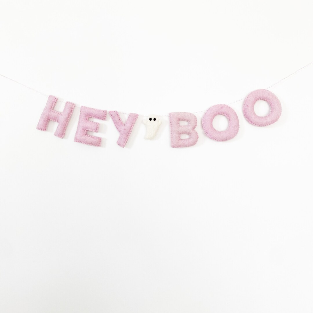 Hey Boo Felt Banner | Halloween Garland | Halloween Banner | Felt Ghost ...