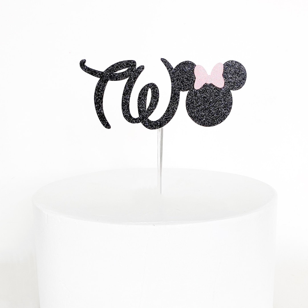 Minnie Mouse Two Cake Topper | Number 2 Cake Topper | Oh Twodles ...