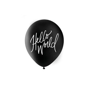 Hello World Balloons Gender Reveal Balloons Baby Shower Balloons Baby ...