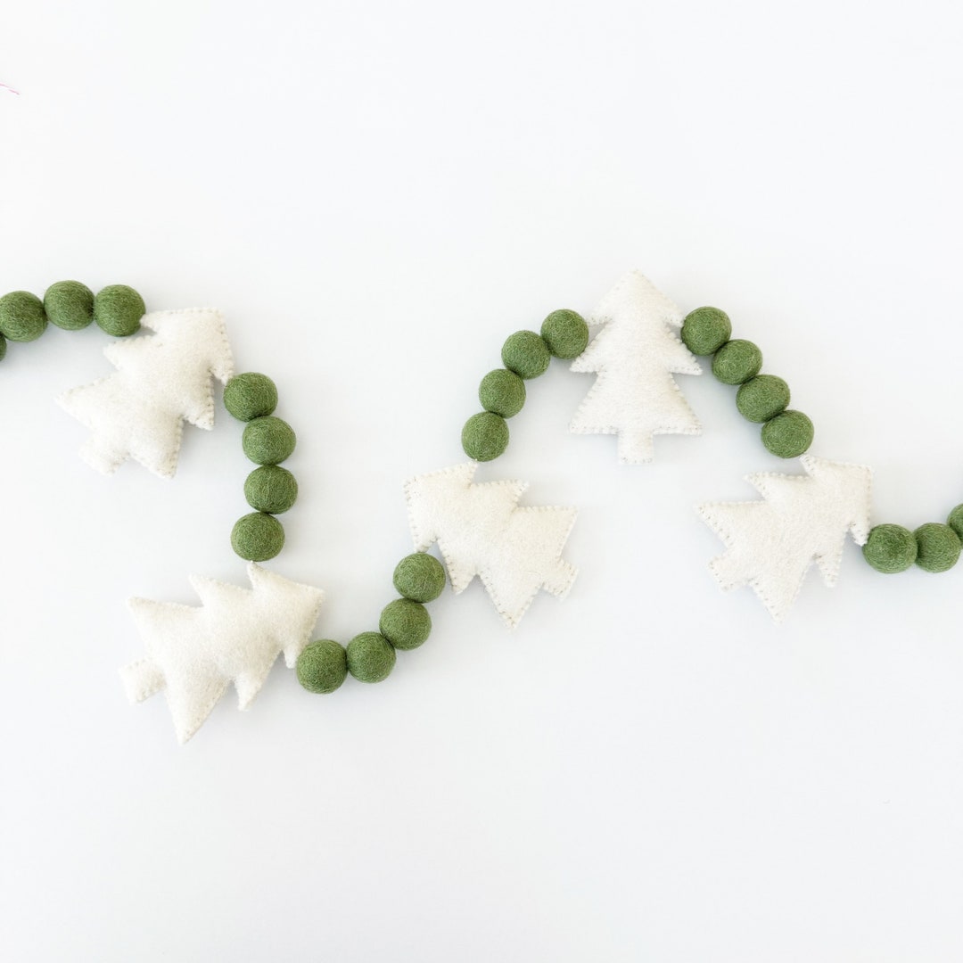 Felt Tree Garland Christmas Tree Garland Christmas Decorations Felt ...