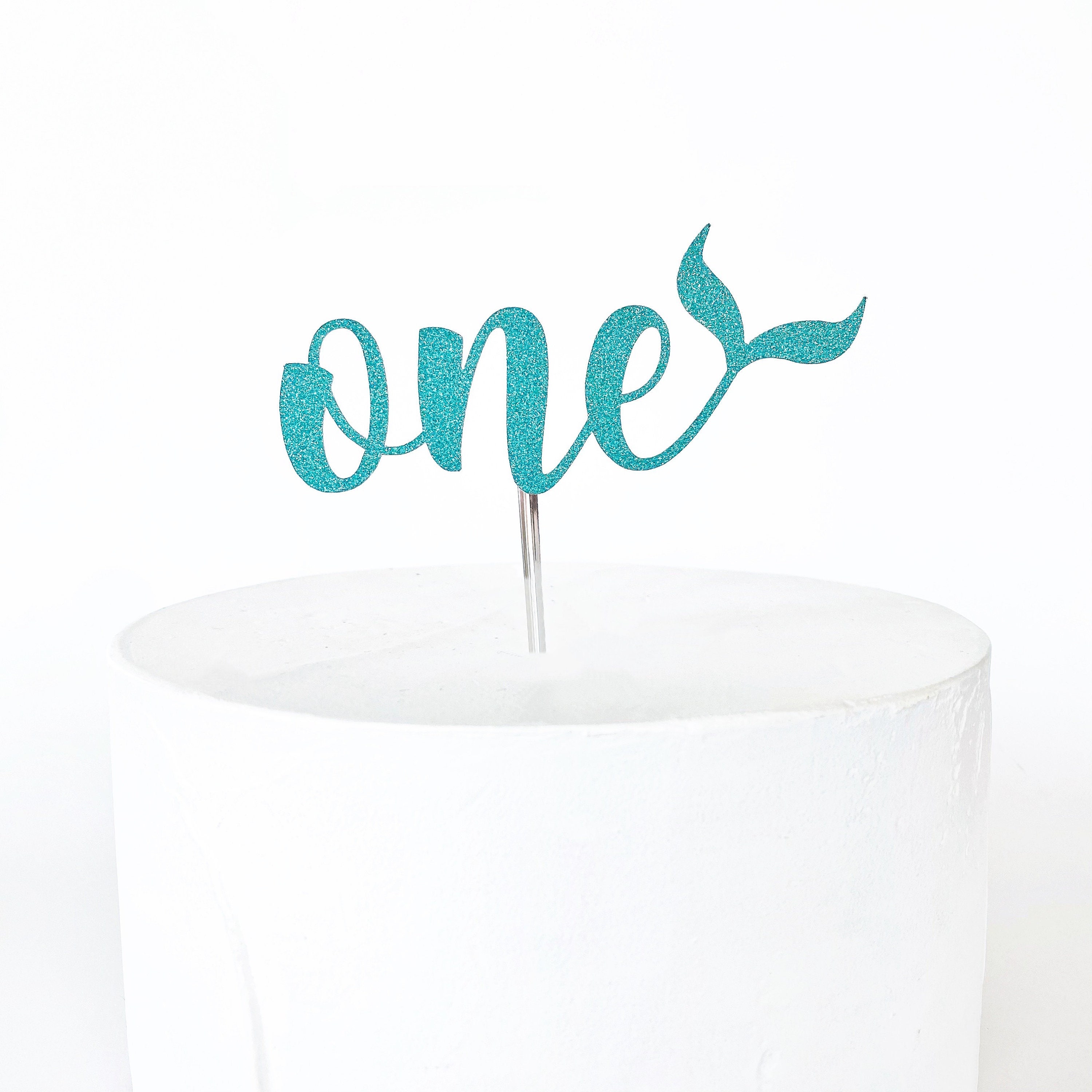 Mermaid One Cake Topper Mermaid Tail Mermaid Birthday - Etsy