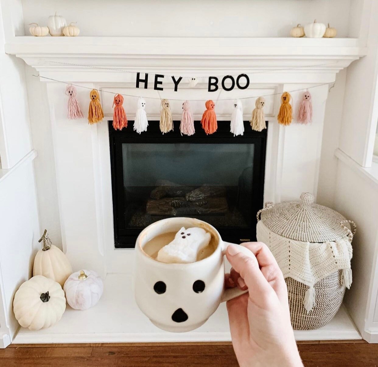 Hey Boo Banner With Felt Ghost Halloween Banner Halloween - Etsy Canada