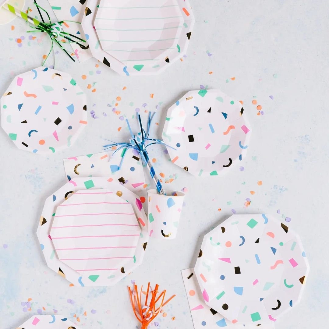 Confetti Paper Plates | Birthday Plates | Happy Everything | Colorful ...