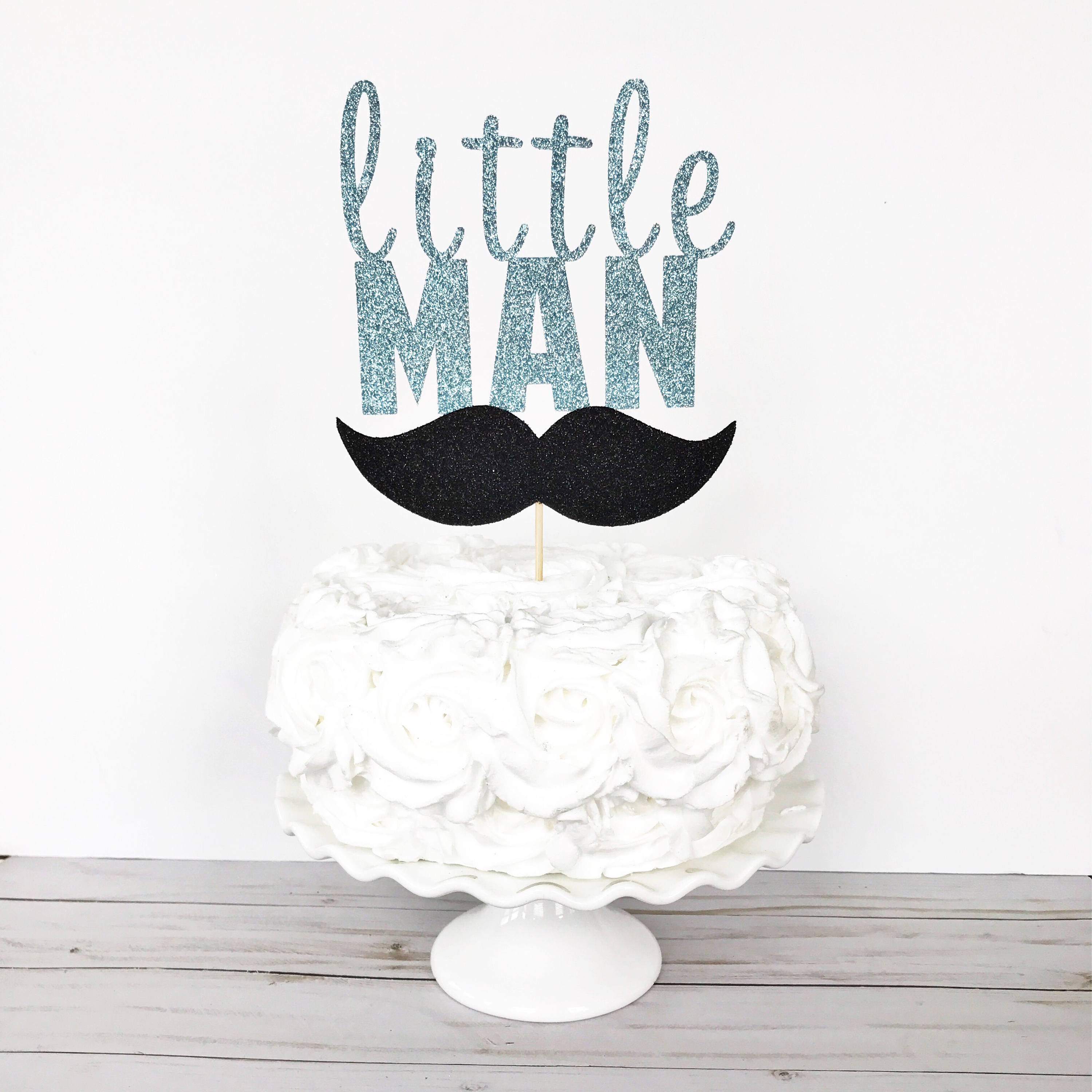 Party Supplies Little Man Cake Topper-Bowtie Mustache Cake topper ...