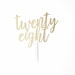 Twenty Eight Cake Topper / 28th Birthday Cake Topper / 28 Years Old ...