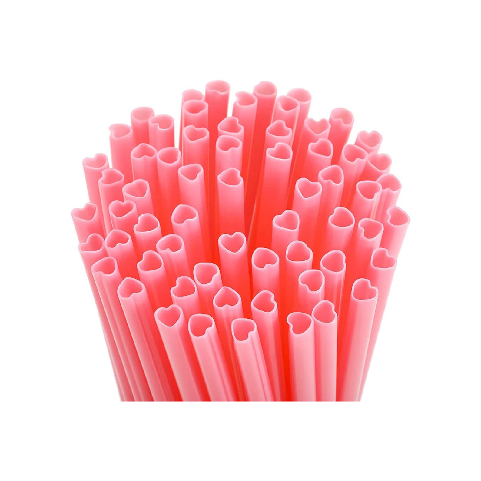 Heart Shaped Straws Red or Pink Valentine's Day Straws - Etsy