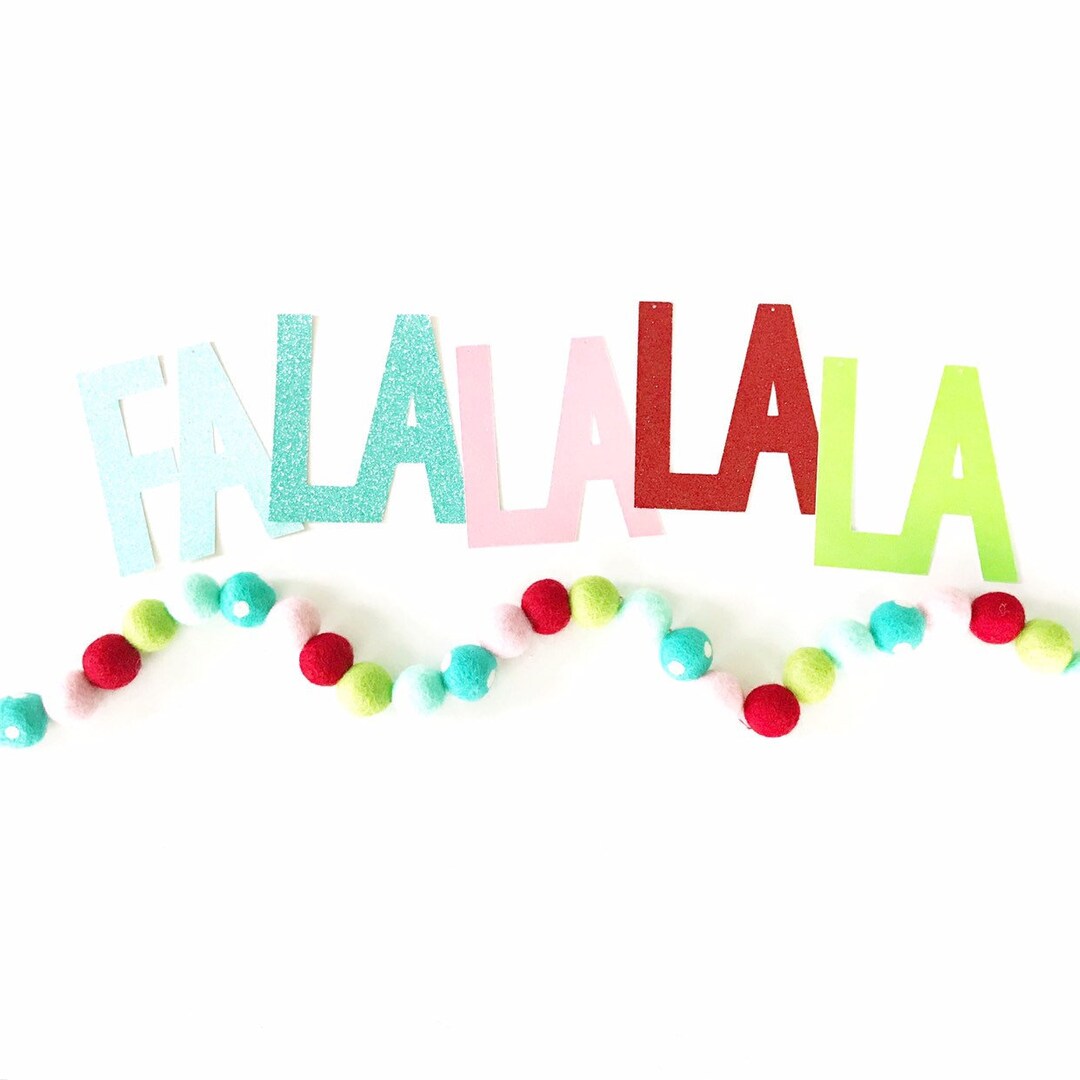 Falalalala Banner Christmas Banner Merry and Bright Banner Oh What Fun ...