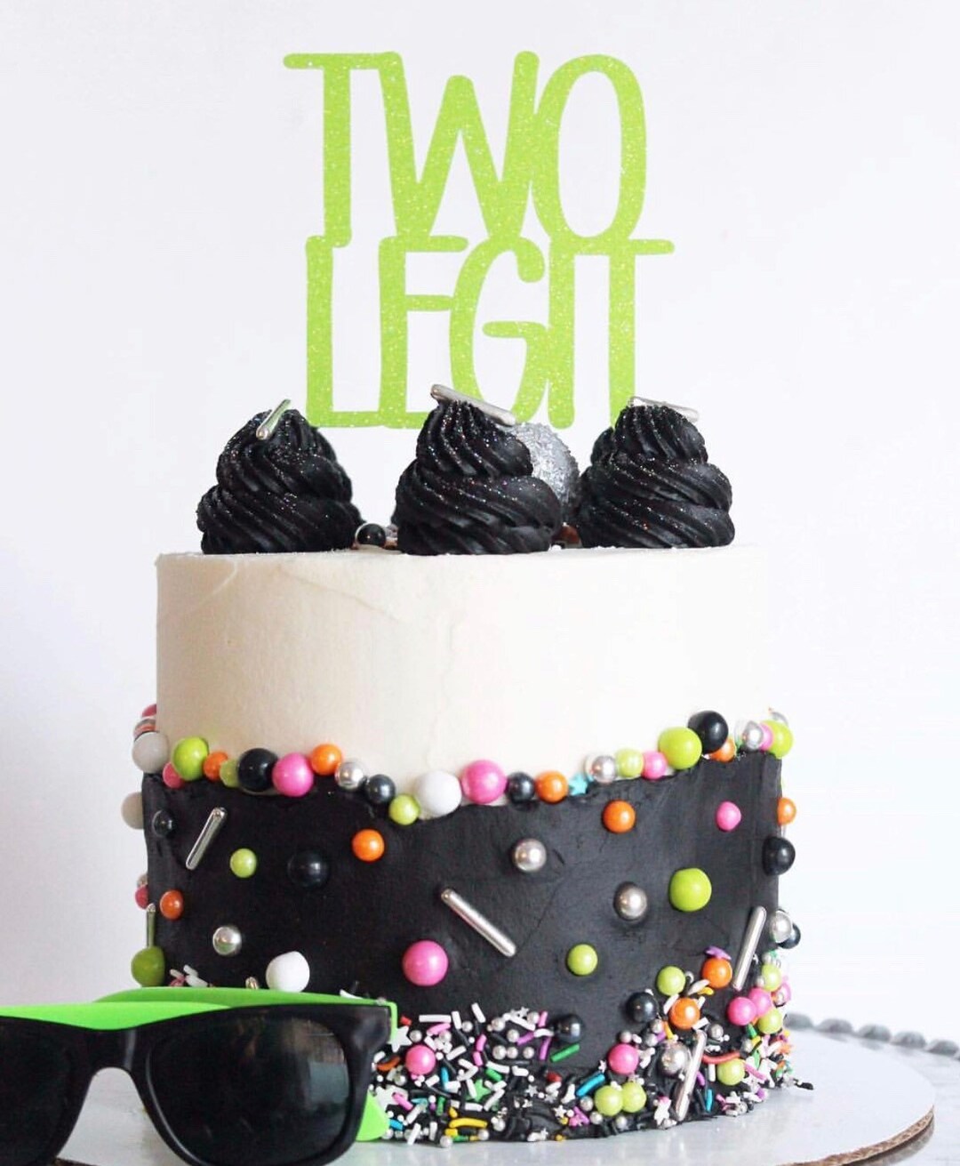 Two Legit Cake Topper / Two Cake Topper / 2nd Birthday Topper / Number ...