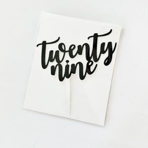 Twenty Nine Cake Topper | 29 Cake Topper | 29th Birthday | Milestone ...