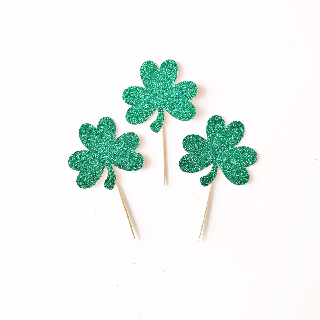 Shamrock Cupcake Toppers | St Patrick's Day Cupcake Toppers | St Patty ...