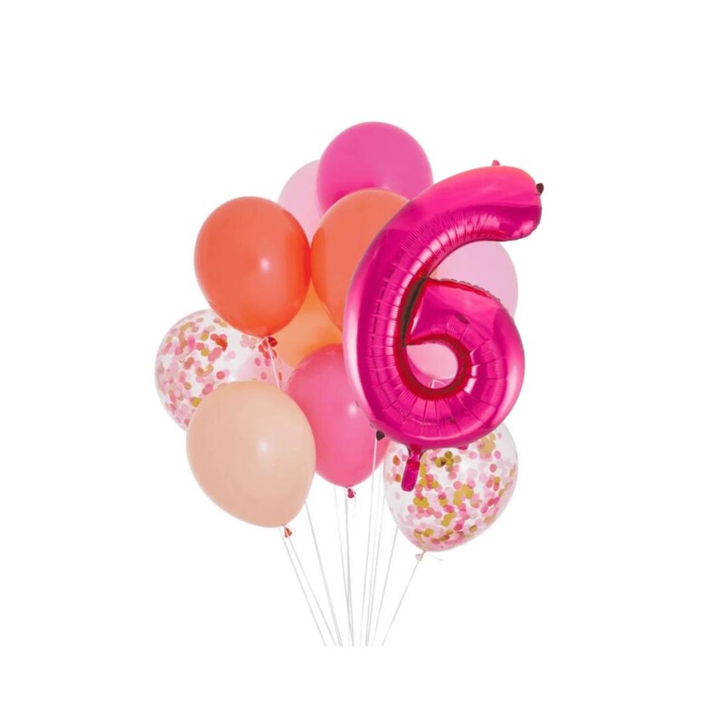 Jumbo Number 6 Balloon | 6th Birthday Party, Shipped Flat - Etsy