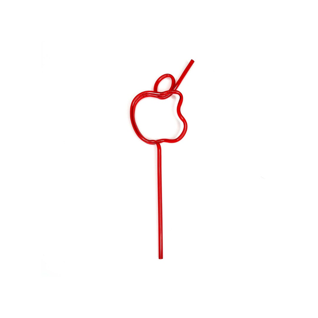 Apple Silly Straw | Apple Shaped Straw | Back to School Straw | Red ...