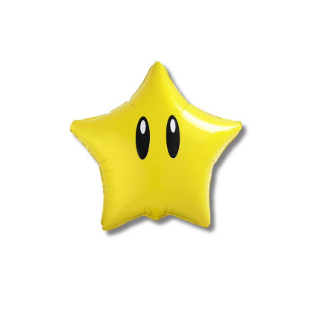 Super Nintendo Star Balloon Super Mario Star Balloon Mario Birthday ...