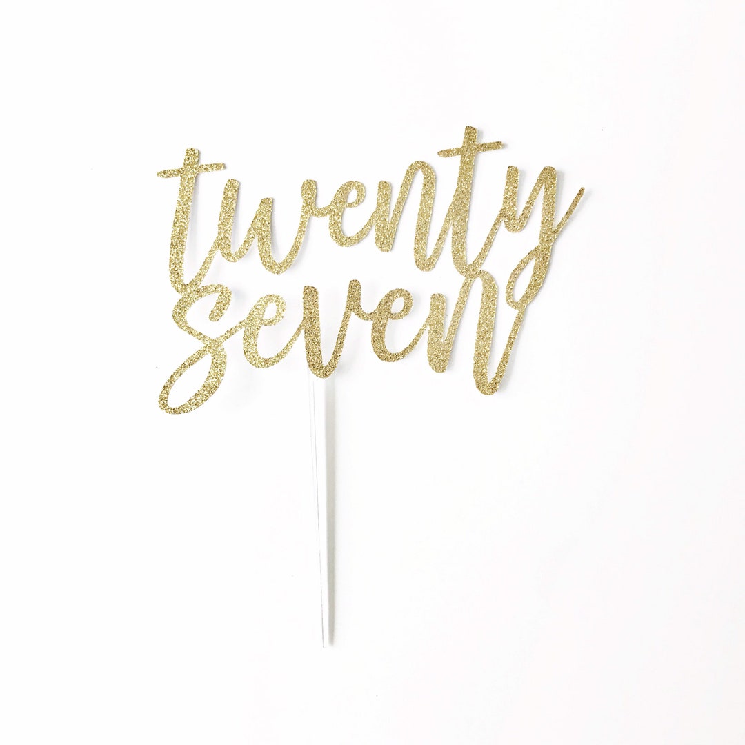 Twenty Seven Cake Topper - Etsy