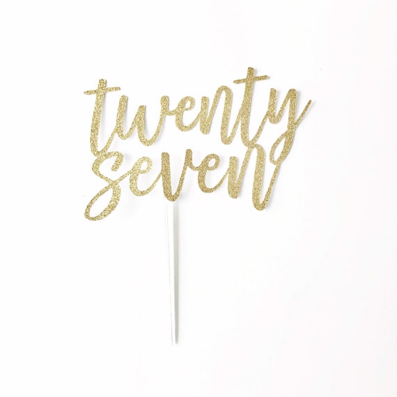 Twenty Seven Cake Topper | Etsy