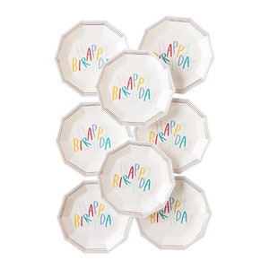 Oui Party Happy Birthday Plates Hexagon Paper Plates Birthday Party ...