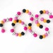 Halloween Felt Ball Garland Pink Halloween Garland Hey Boo Ghouls Rule ...