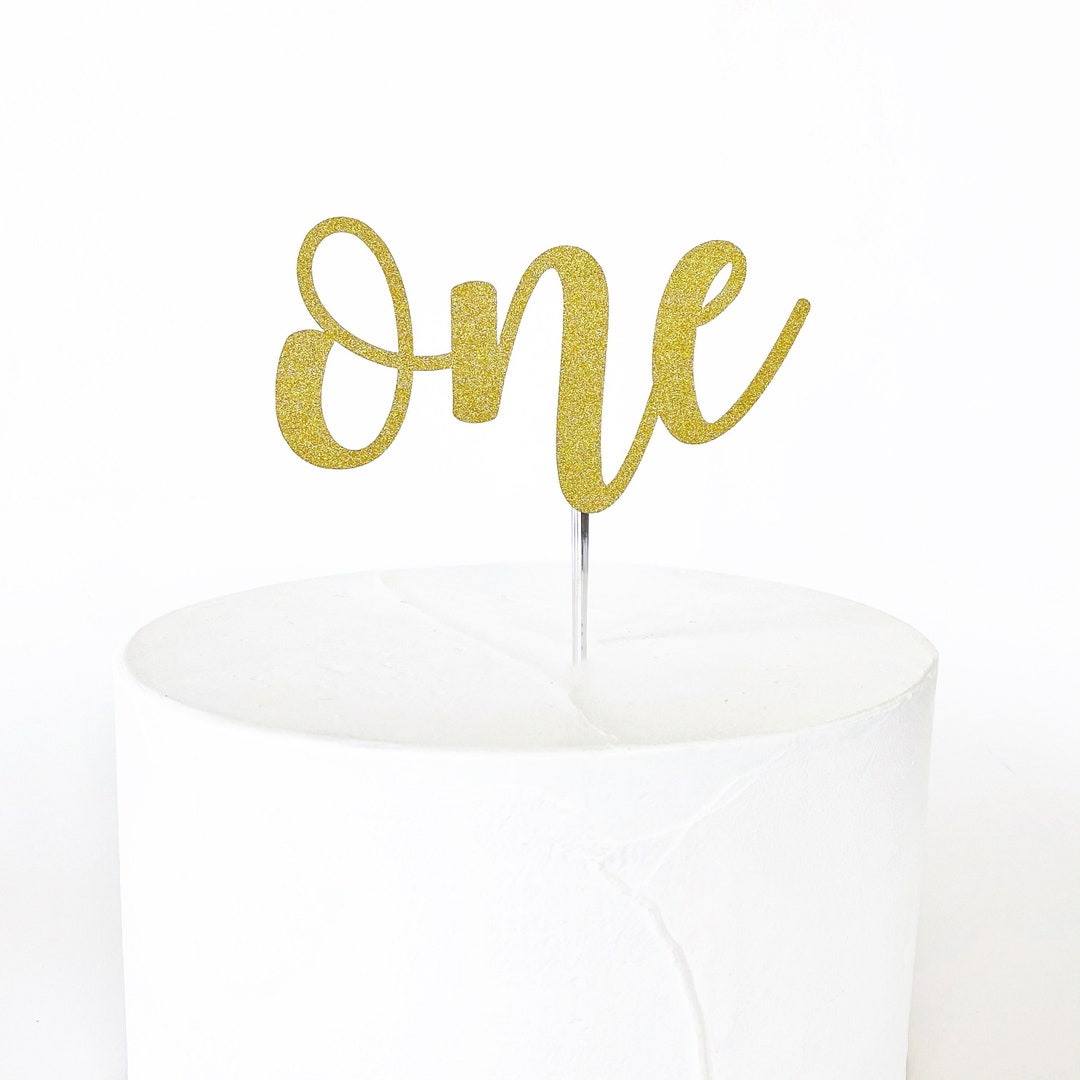 One Cake Topper - Etsy