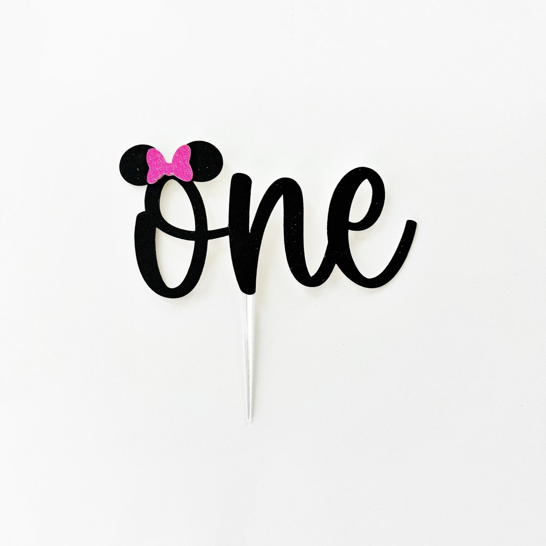 Minnie Mouse One Cake Topper | First Birthday Cake Topper | Minnie ...