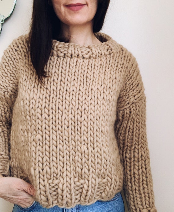 Cropped Chunky Sweater PDF Instant Download | Etsy
