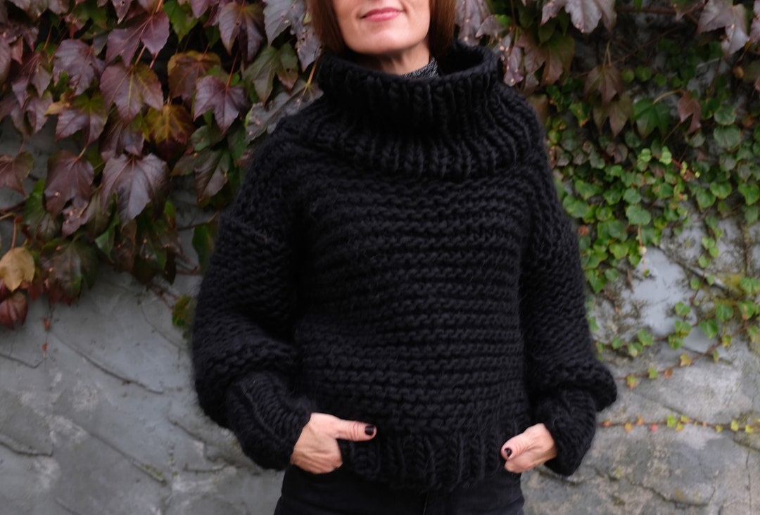 Chunky Wool Turtleneck Sweater, Instant Download, PDF, - Etsy