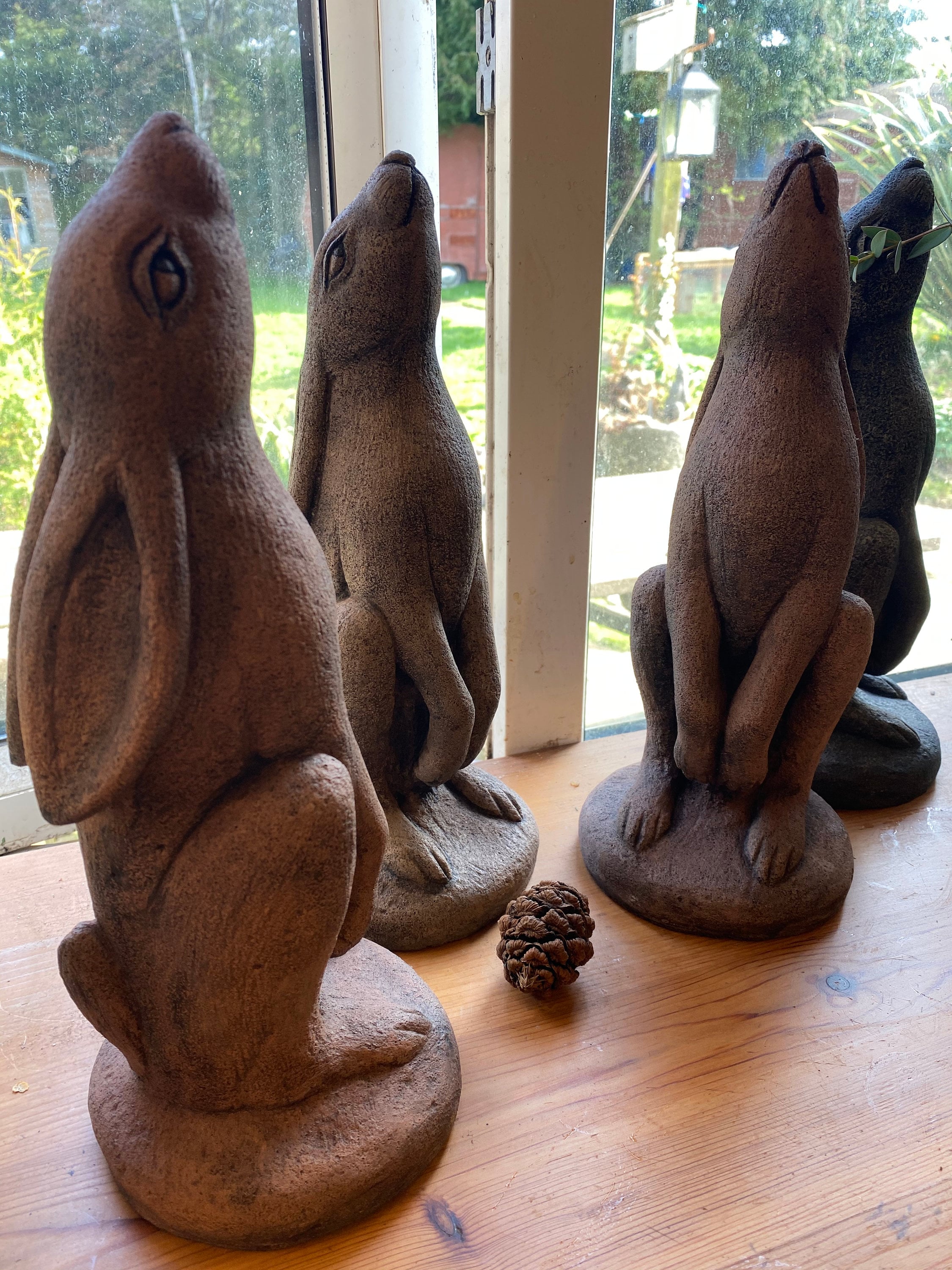 Moon Gazing Hare ,rabbit, Moon , Indoor/outdoor Ornament, Sculpture ...