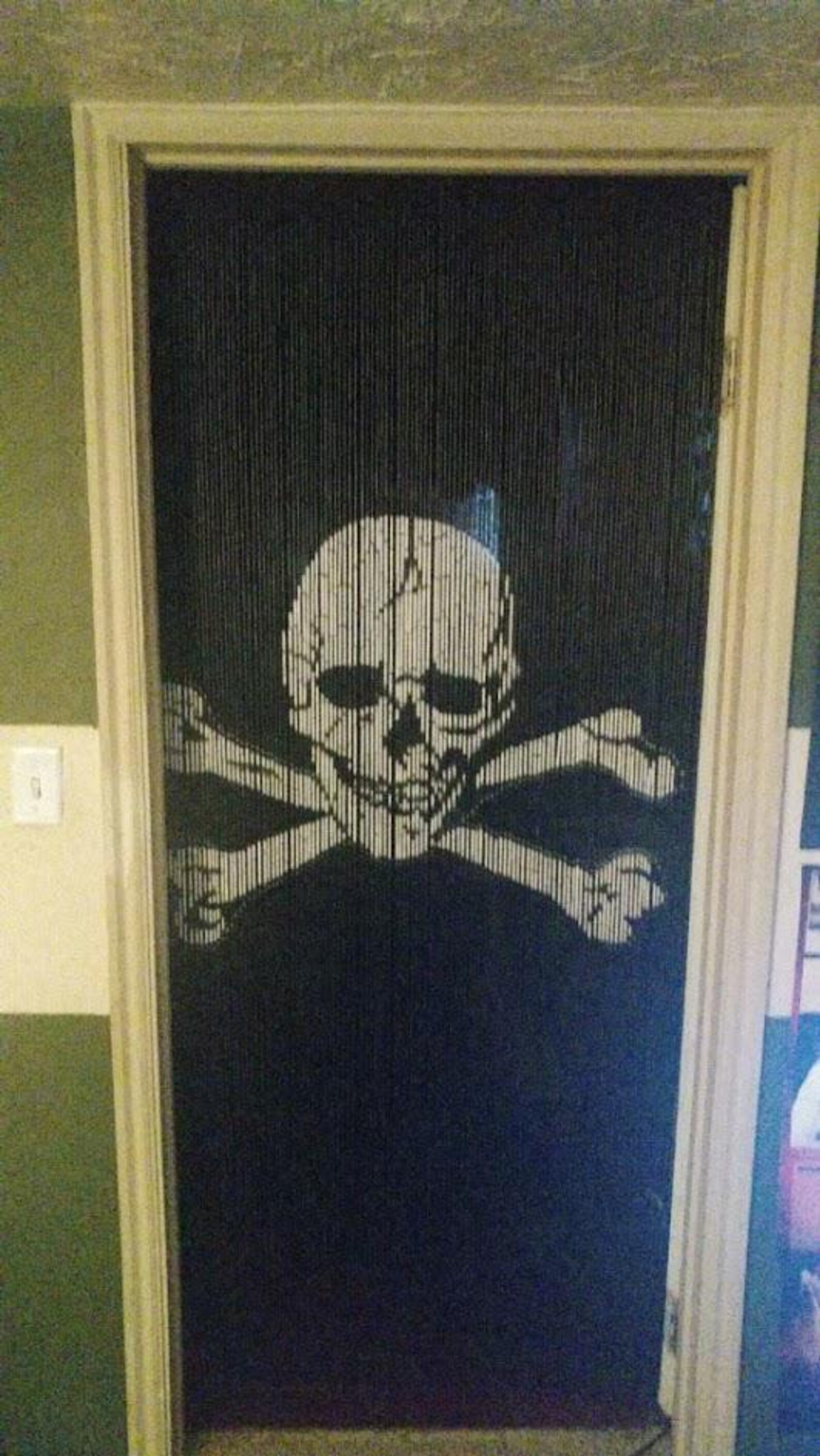 Skull & Crossbones Beaded Curtain: Jolly Roger Doorway Divider - Etsy